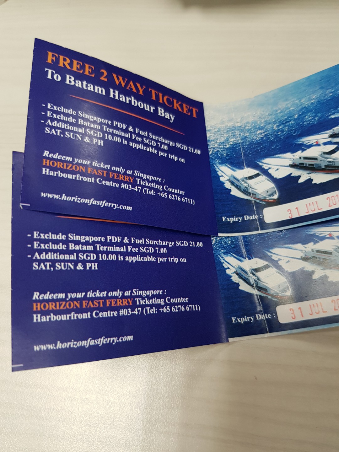 Horizon Fast Ferry 2 ways ticket, Tickets & Vouchers, Local Attractions ...