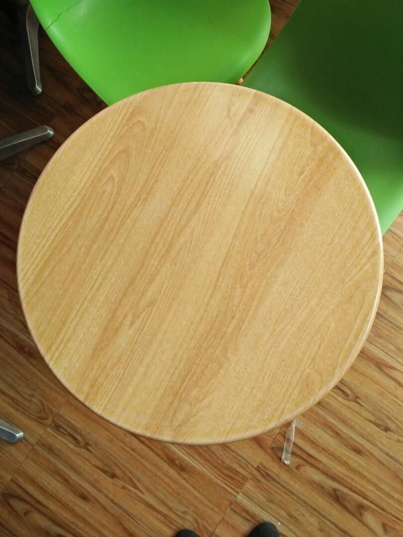 Isotop laminated round table (maple), Furniture & Home Living ...