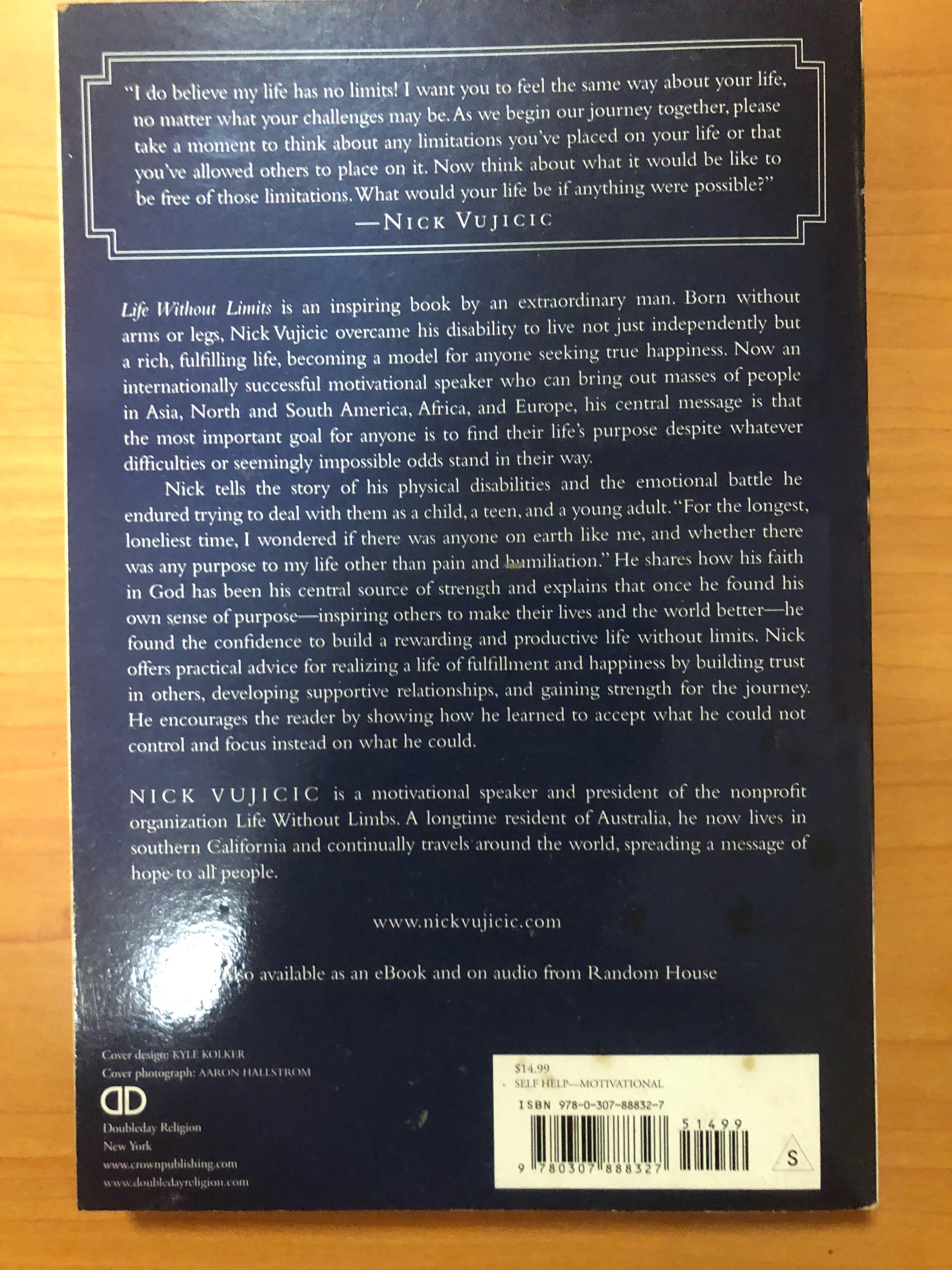 Life Without Limits Nick Vujicic Hobbies Toys Books Magazines