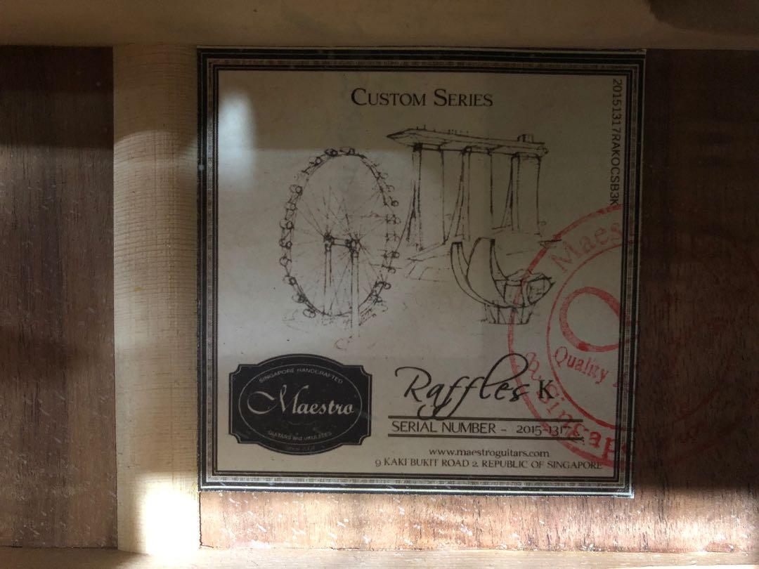 Maestro Custom Series Raffles K Acoustic Guitar, Hobbies & Toys, Music ...