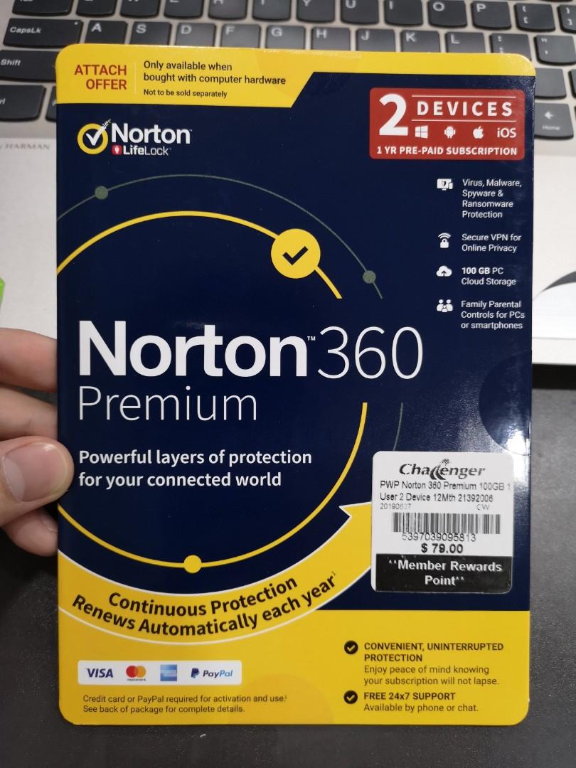 Norton 360 PREMIUM 2 DEVICES, TV & Home Appliances, TV & Entertainment ...