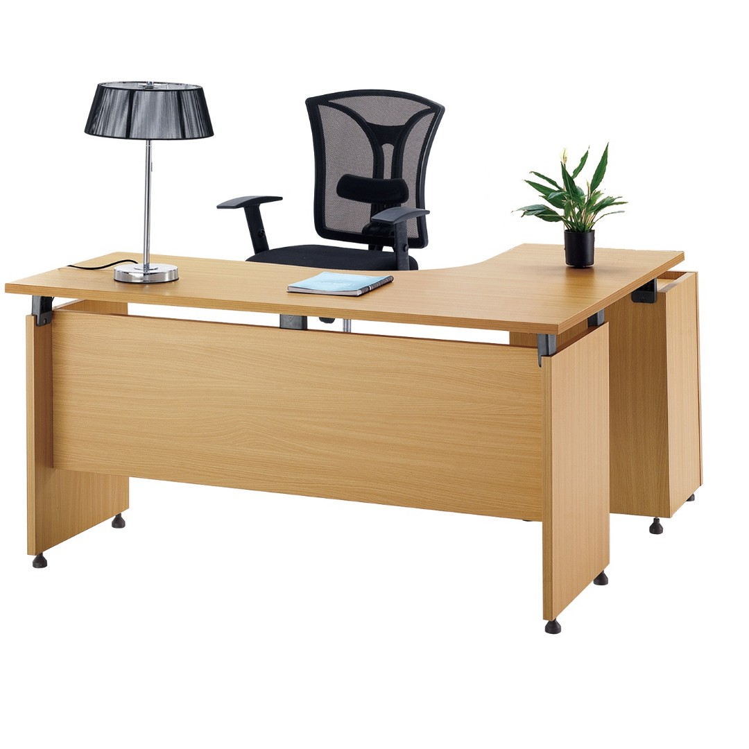 Ergodynamic ODL140 Beech Office table, L type office desks, Office ...