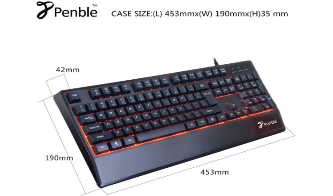 Penble PB-5000 Gaming Keyboard, Computers & Tech, Parts & Accessories ...