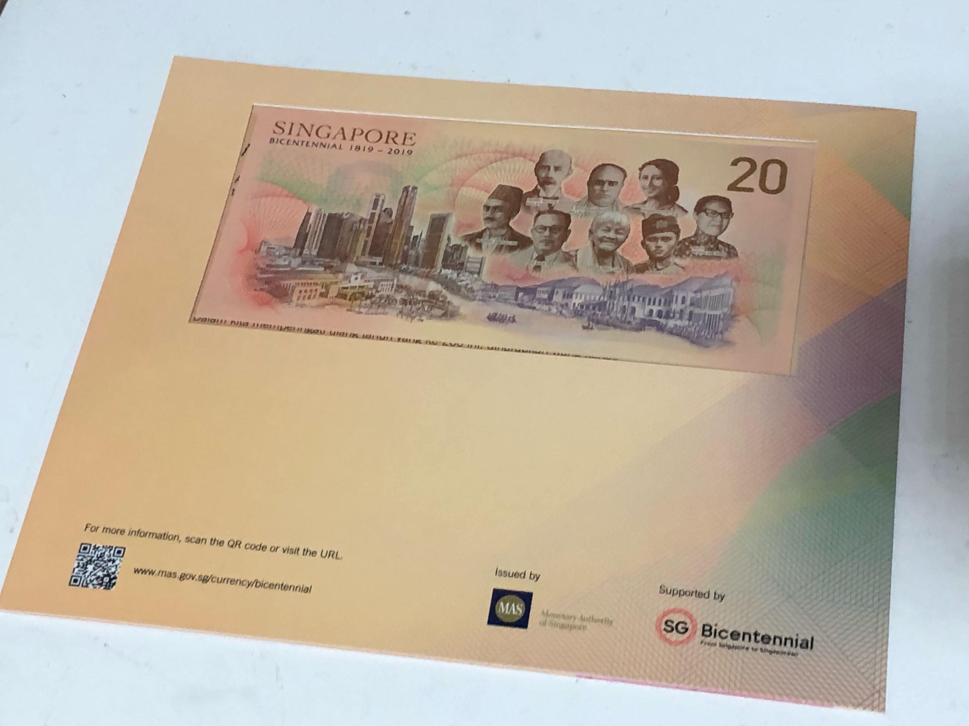SG Bicentennial Commemorative Note $20, Hobbies & Toys, Memorabilia ...