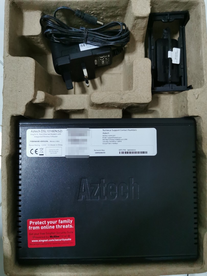 Singtel Aztech DSL1016, Computers & Tech, Parts & Accessories ...