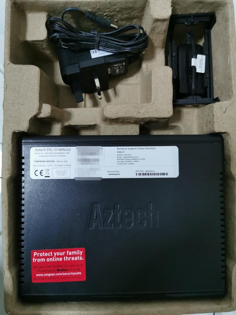 Singtel Aztech DSL1016, Computers & Tech, Parts & Accessories ...