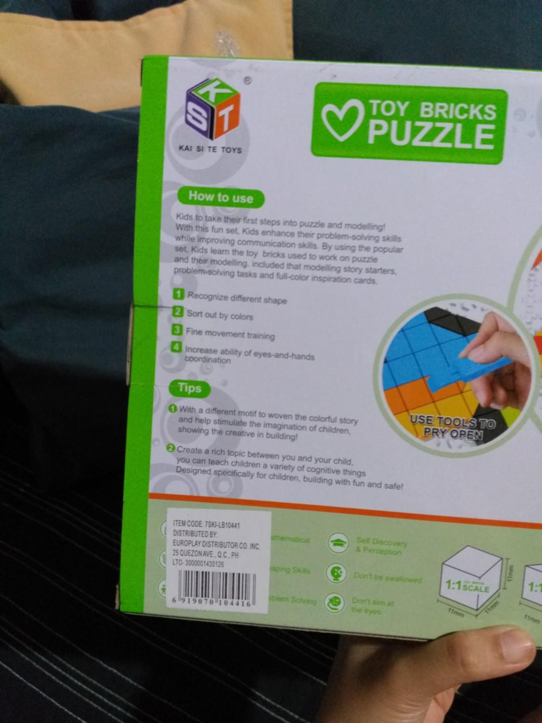 Toy Bricks Puzzle, Babies & Kids, Infant Playtime on Carousell