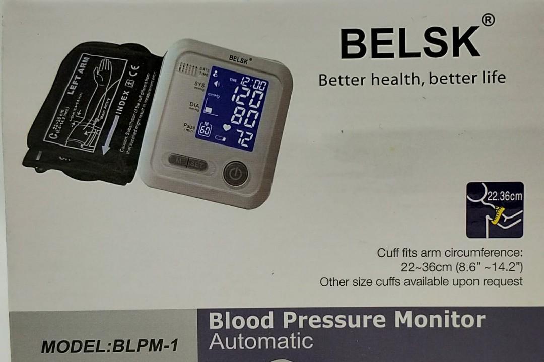 Blood Pressure Monitor BELSK German Technology, Health & Nutrition ...