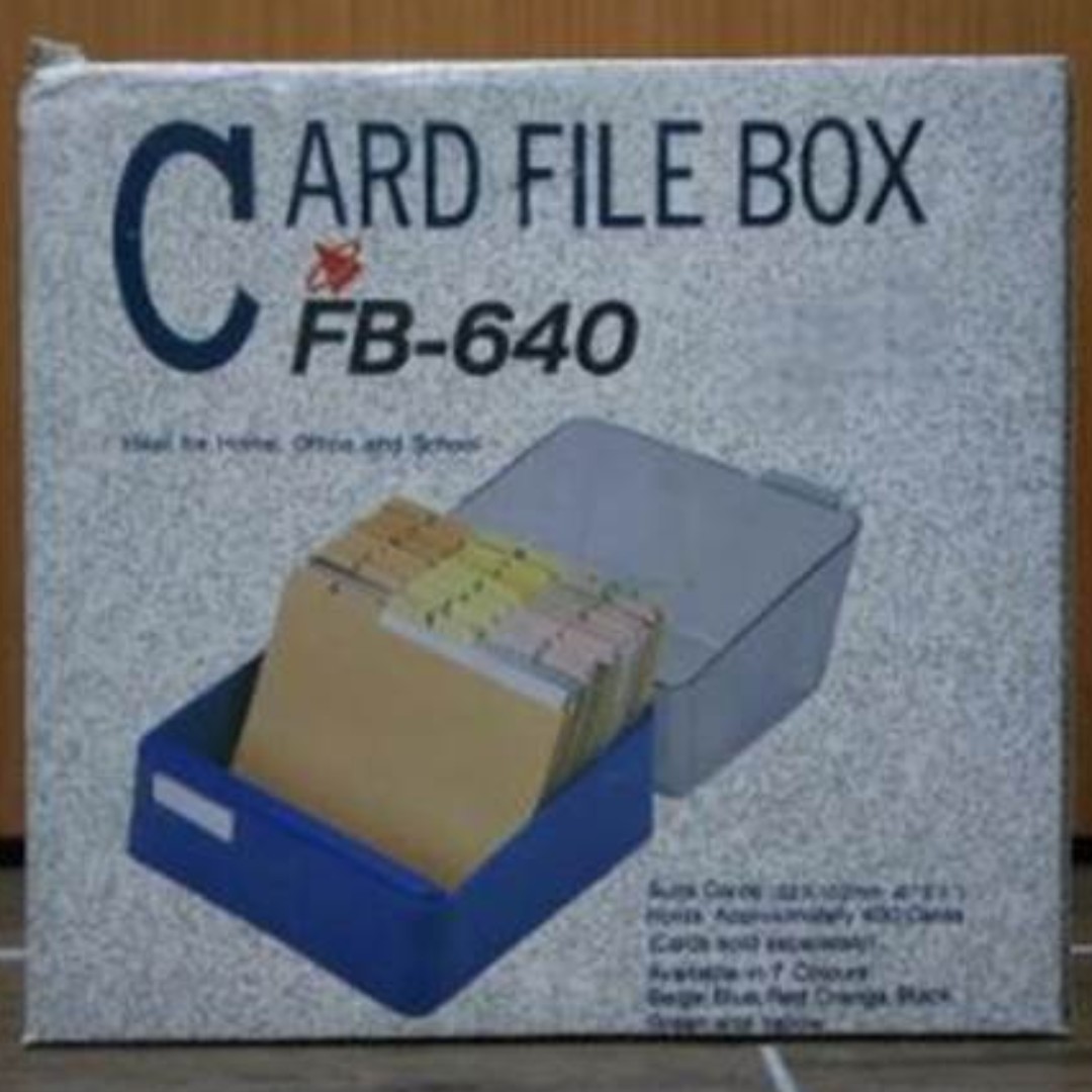 Card File Box, Books & Stationery, Stationery on Carousell