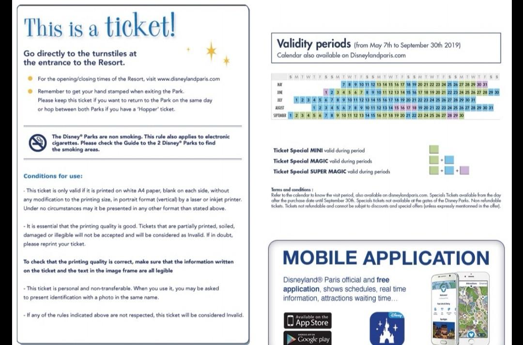 Disneyland Paris MAGIC 1 day 2 parks ticket x1, Tickets & Vouchers ...