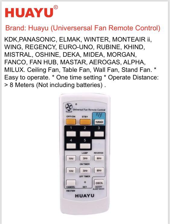 Regency Fans Remote Switches