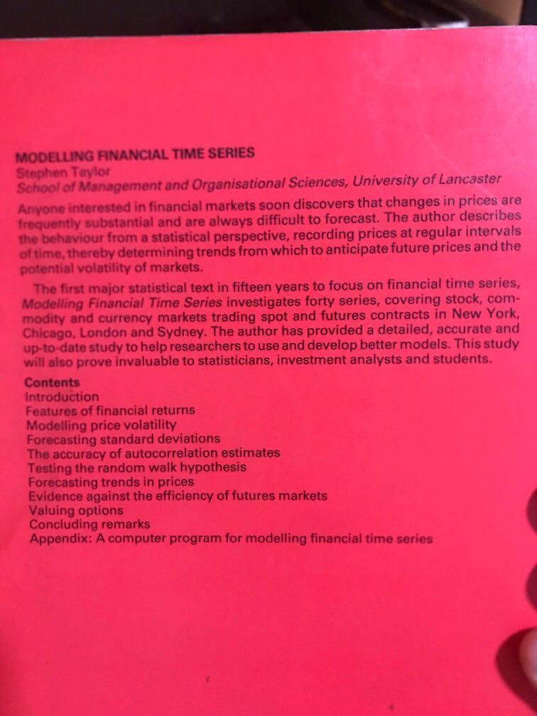 Modelling Financial Time Series Hobbies And Toys Books And Magazines