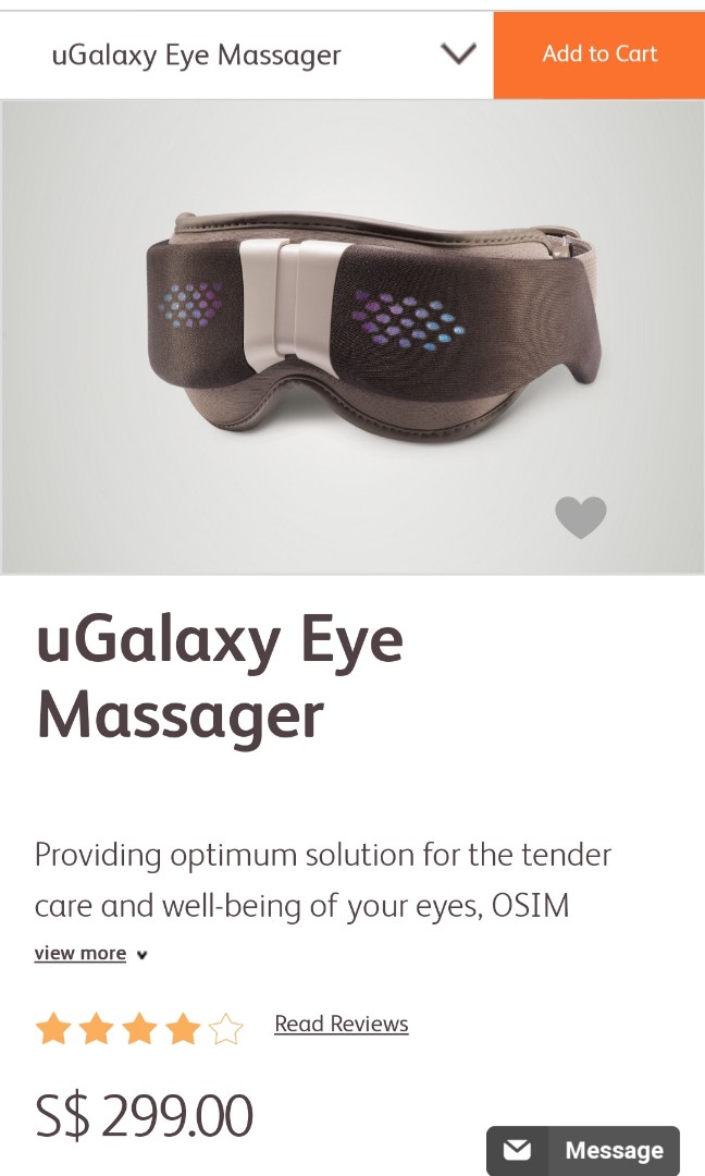 Osim ugalaxy eye massager, Health & Nutrition, Massage Devices on Carousell