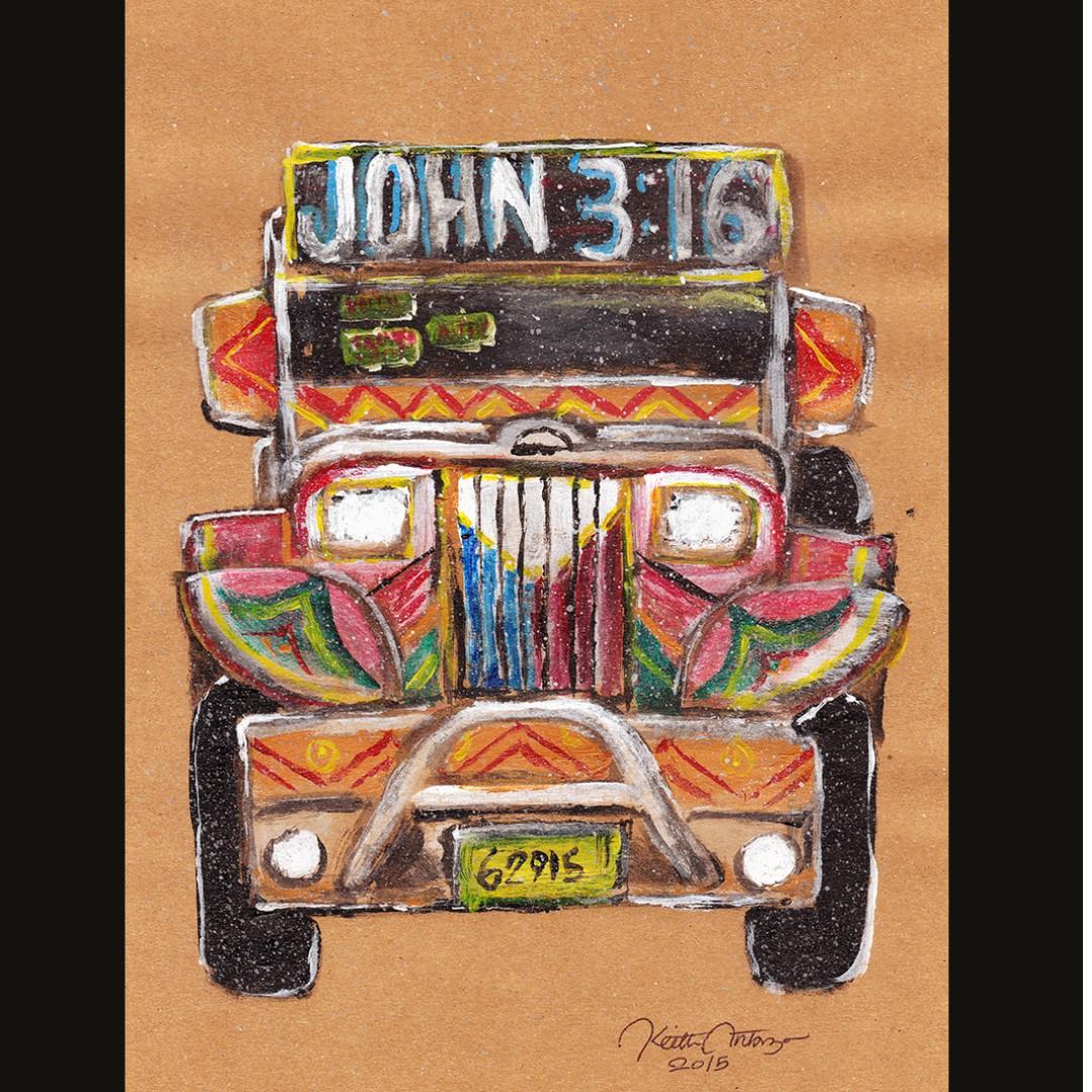 Philippine Jeepney - Acrylic Painting, Hobbies & Toys, Stationary ...