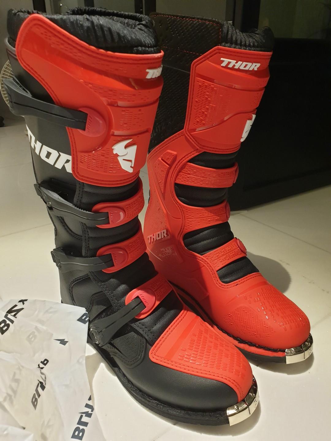 Thor Blitz XP MX boot, Motorcycles, Motorcycle Apparel on Carousell