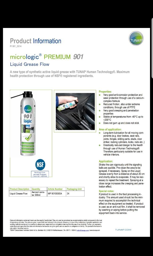 TUNAP micrologic® PREMIUM 901 Liquid Grease Flow, Car Accessories, Car ...