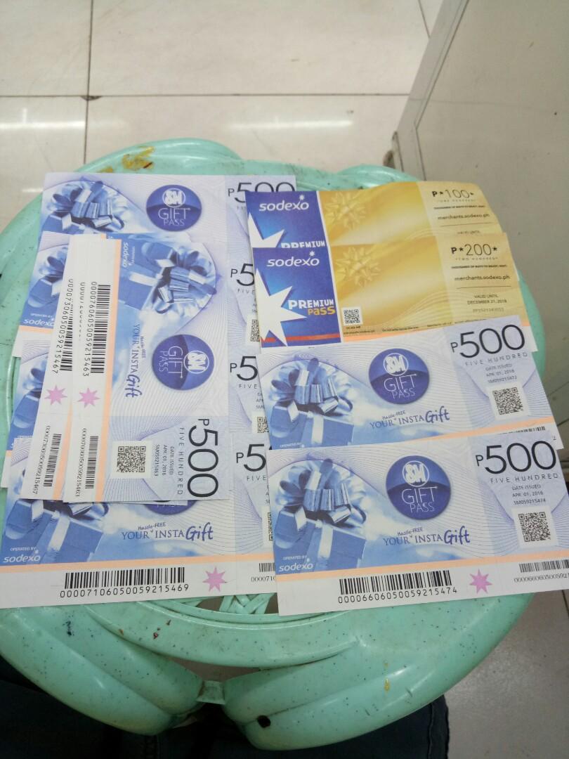 We buy sm sodexo gift check, Tickets & Vouchers, Store Credits on Carousell