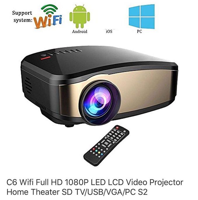 WiFi Mini Projector Model C6, TV & Home Appliances, TV & Entertainment ...