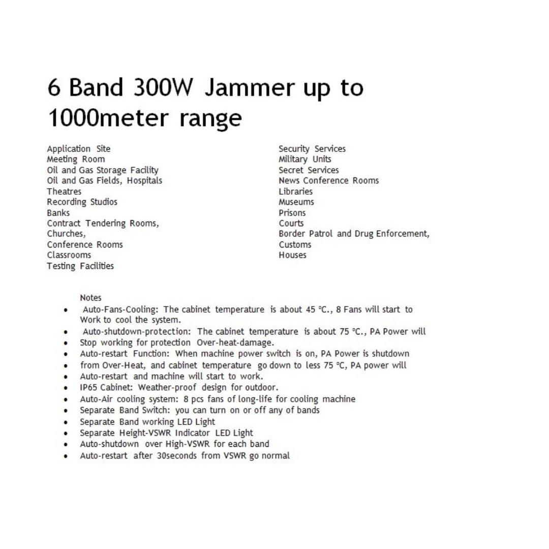 6 Band 300W Signal Jammer (1000 Meter Range), Furniture & Home Living ...