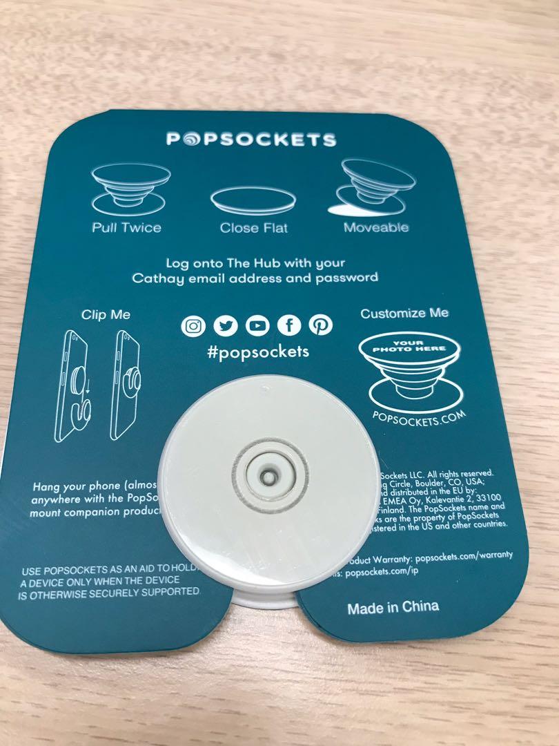 國泰航空限量版手機架/耳機繞線器 Cathay Pacific CX pop socket, 手提電話, 電話及其他裝置配件, 固定器及支架 ...