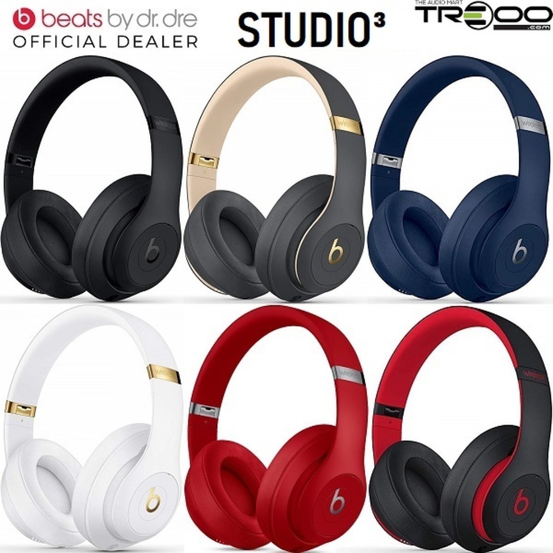 Beats Studio³ Wireless Bluetooth Noise-Cancelling Over-the-Ear ...