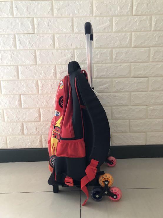 Disney cars school bag w/ trolley, Women's Fashion, Bags & Wallets ...