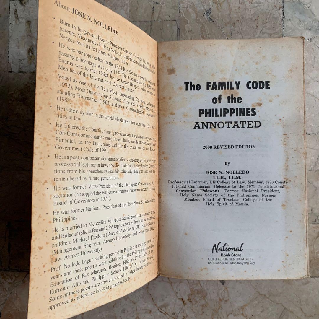 Family Code PH by Nolledo, Hobbies & Toys, Books & Magazines, Children ...