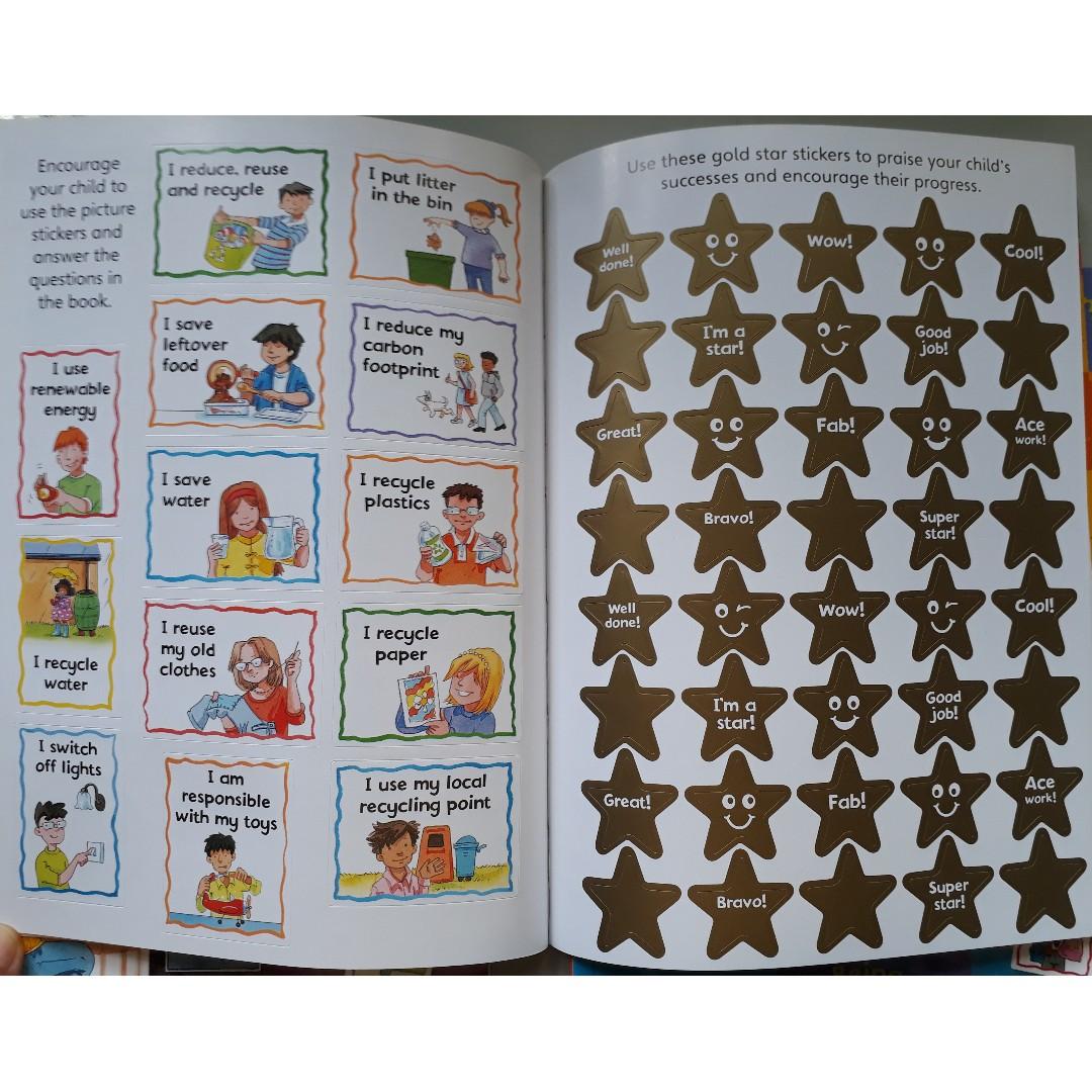 Sticker Books with Reward Charts, Hobbies & Toys, Books & Magazines ...