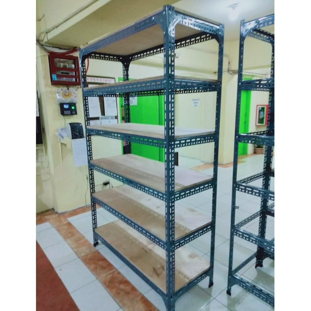 Gray Slotted Steel Rack - 5 layers Standard, Furniture & Home Living ...