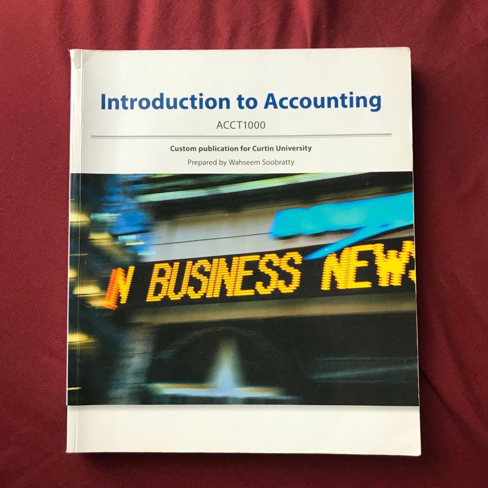 Introduction to Accounting ACCT1000 Textbook, Hobbies & Toys, Books ...