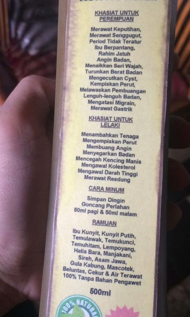 Jamu kunyit asam 100% homemade, Health & Nutrition, Health Supplements ...