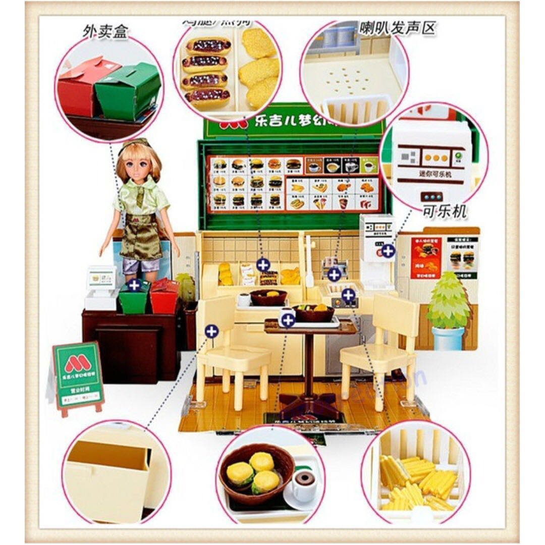 MacDonald/ Mos burger style Fast food shop toy, Hobbies & Toys, Toys ...