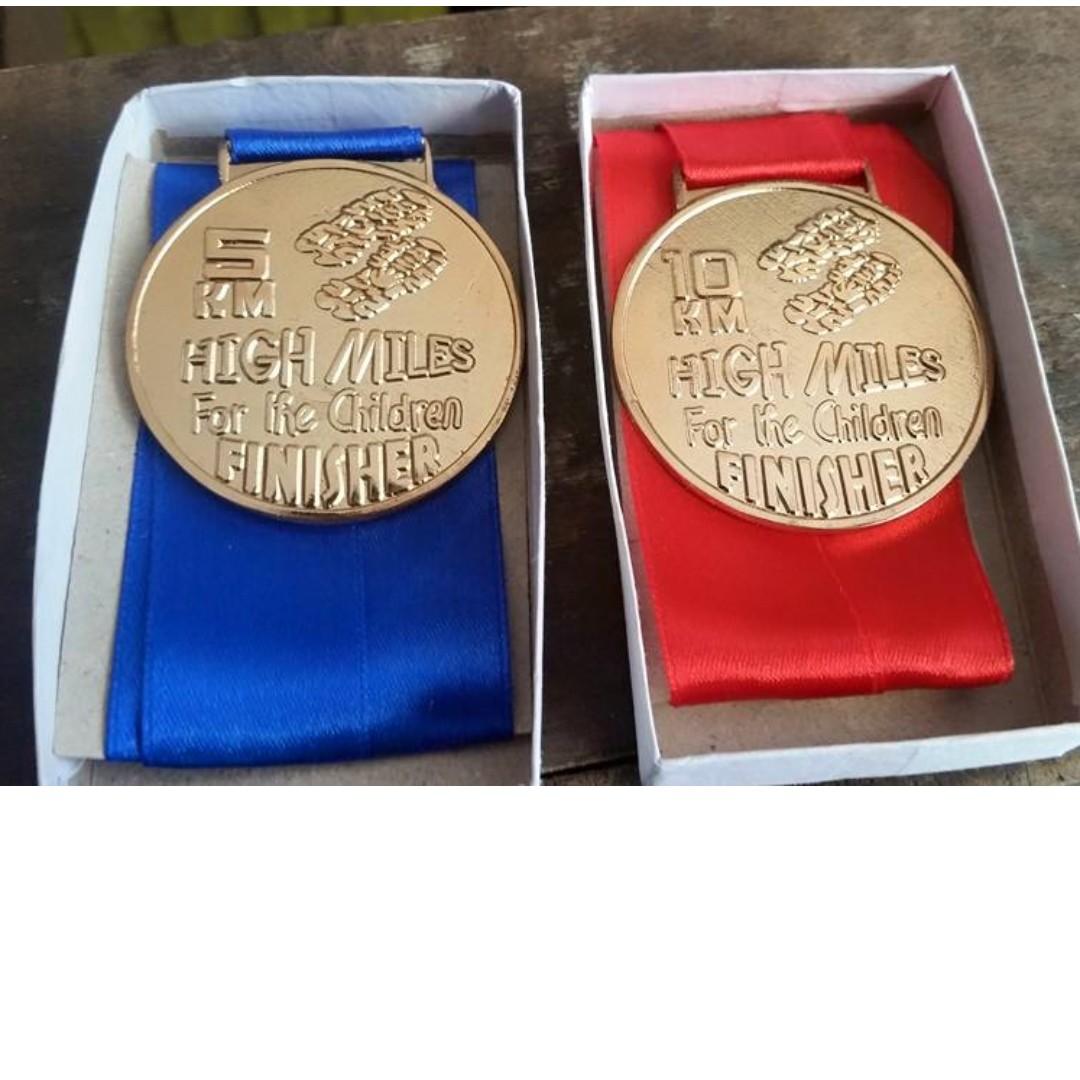 MEDALS for Fun run Awards Recognition Collar Pins Badge School Logo ...