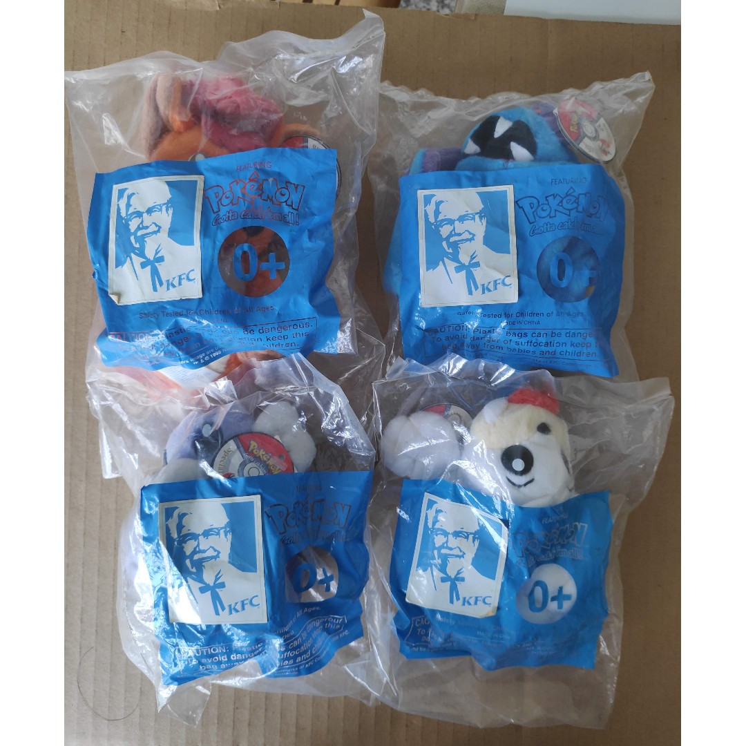 Rare KFC Pokemon Special Edition Plush 4 complete set Sealed [AF-Plush ...