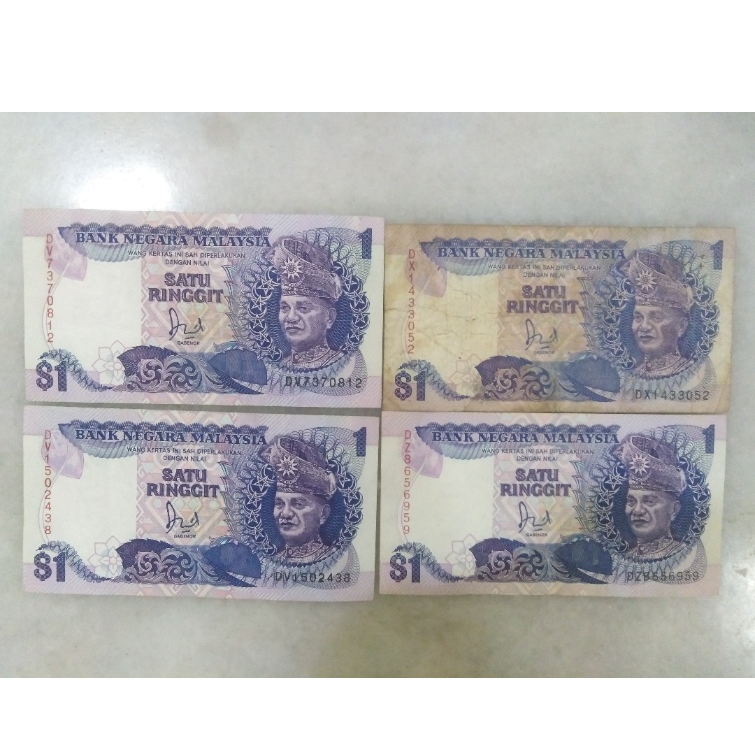 RM1_DV & DX & DZ series_Old Note_Duit Lama_Satu Ringgit, Hobbies & Toys ...