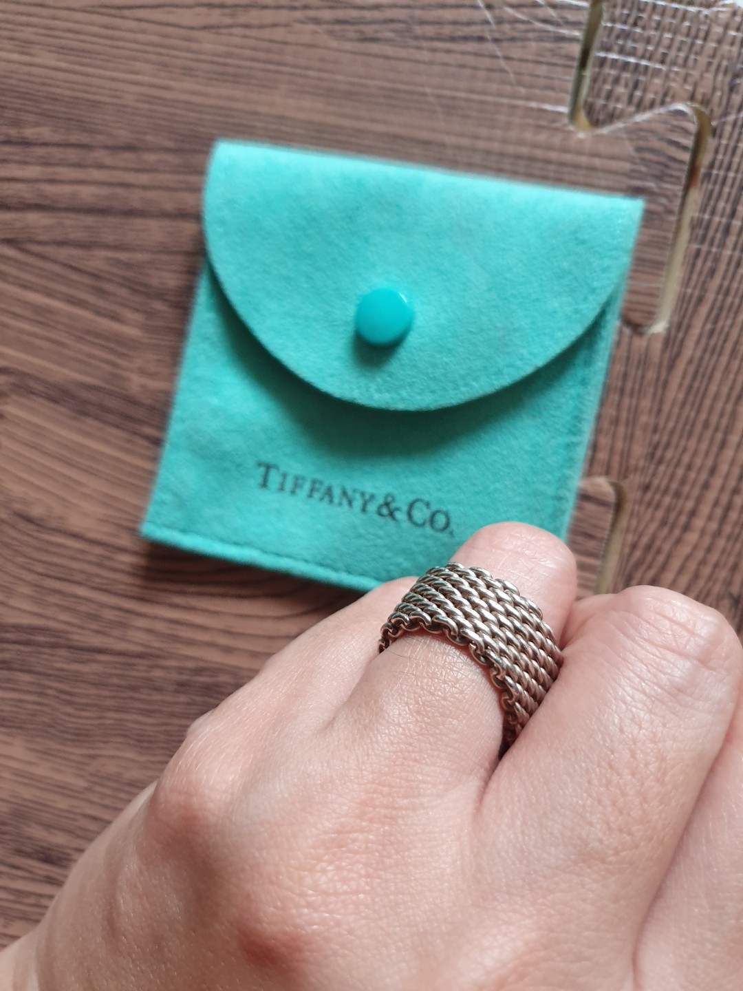 Tiffany and Co Chain Ring, Luxury, Accessories on Carousell