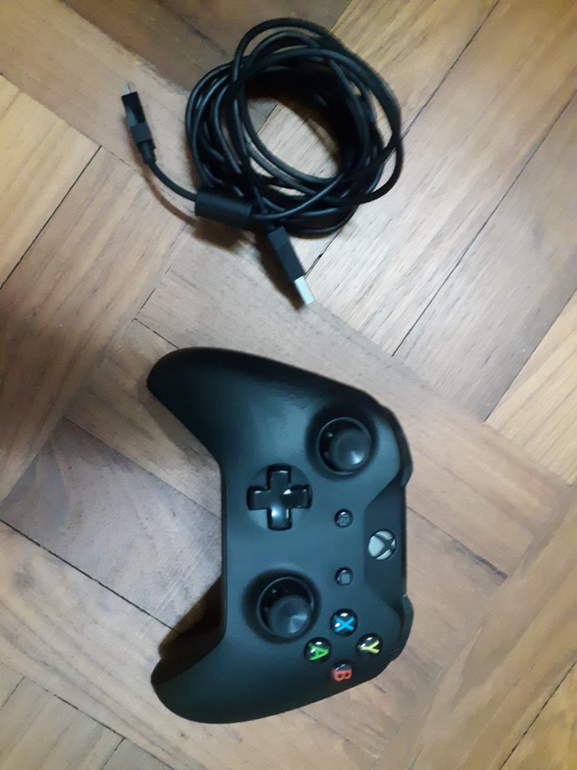 Xbox One Wired Controller Black + Xbox USB Cable, Video Gaming, Gaming ...
