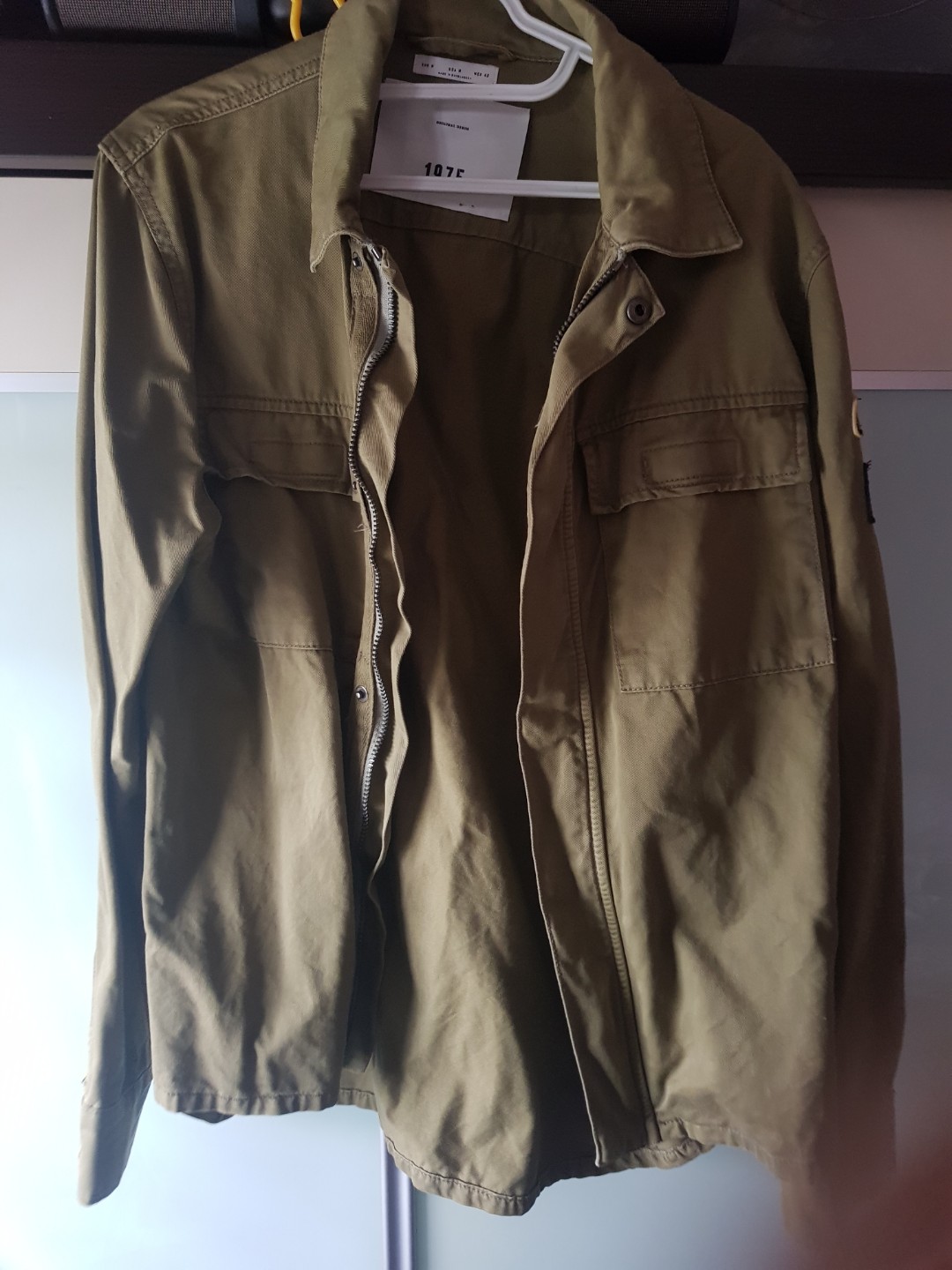 Zara Olive Green Field Jacket, Men's Fashion, Coats, Jackets and ...