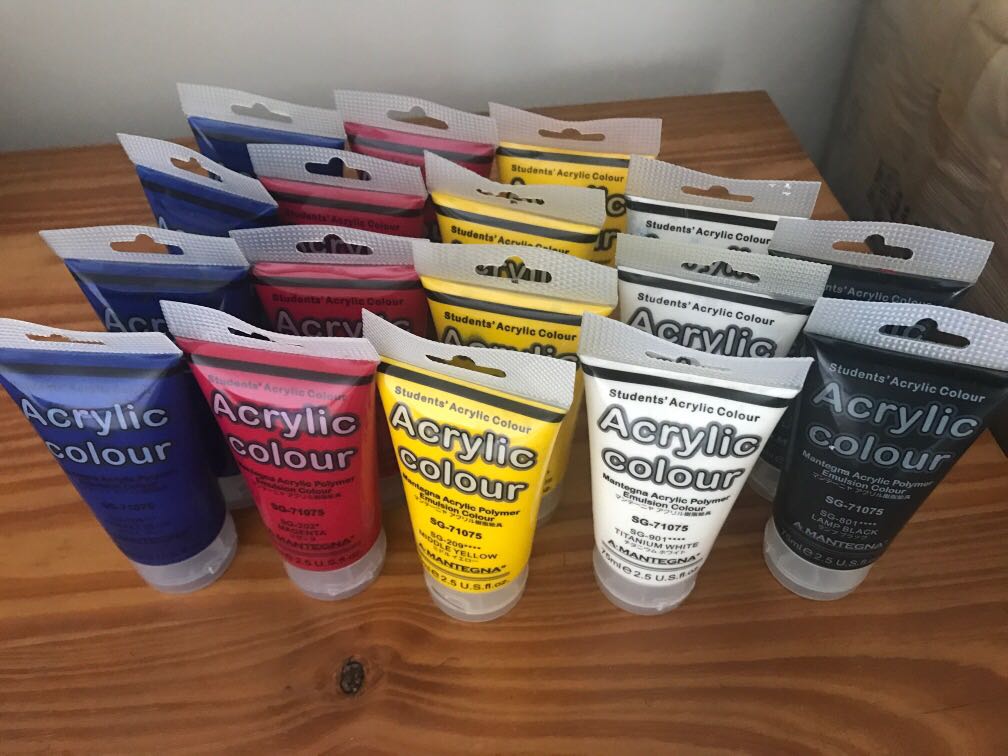 Acrylic colours, Hobbies & Toys, Stationery & Craft, Craft Supplies ...