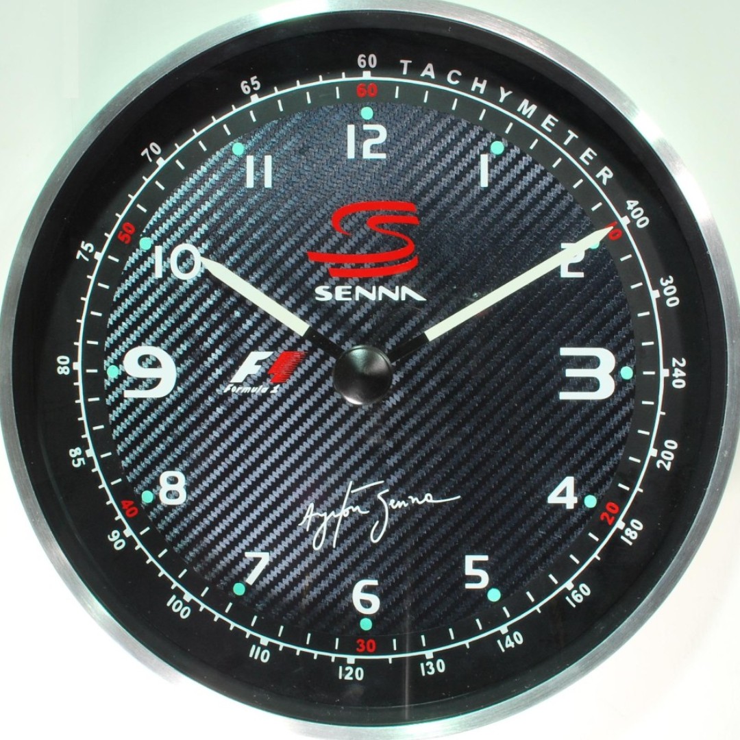 Ayrton Senna F1 Wall Clock, Furniture & Home Living, Home Improvement ...