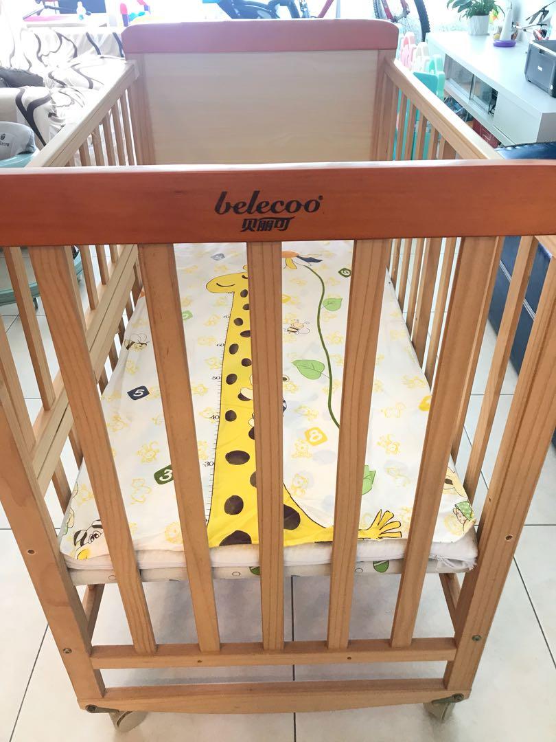 Baby Cot (Belecoo), Babies & Kids, Baby Nursery & Kids Furniture, Cots ...