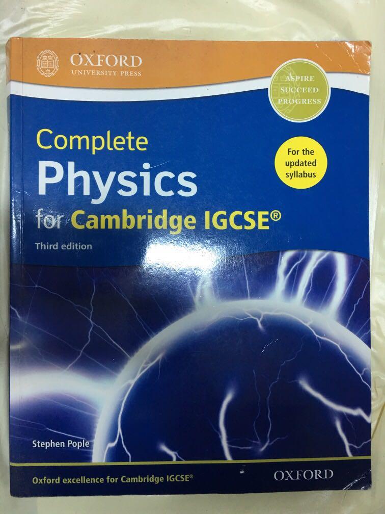 Complete Physics for Cambridge IGCSE (3rd Edition), 興趣及遊戲, 書本 & 文具, 補充練習 - Carousell