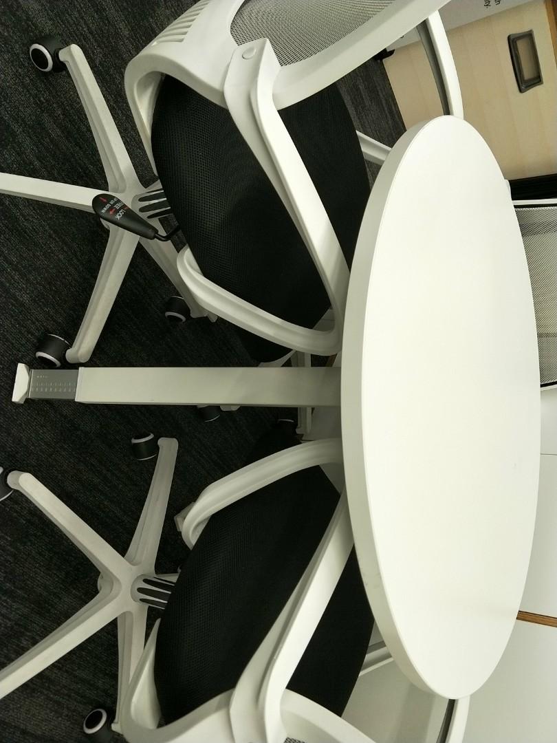 Custom Solid Round Ergonomic Table, Furniture & Home Living, Furniture ...