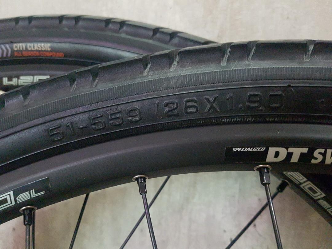 DT Swiss 420 SL MTB Wheel Set (Front and Rear), Sports Equipment ...