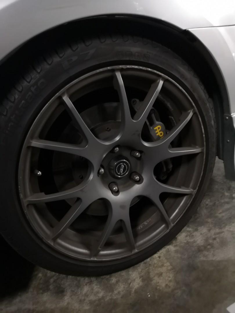 Honda Civic Fd2 Front AP racing 4 pot caliper, Car Accessories ...