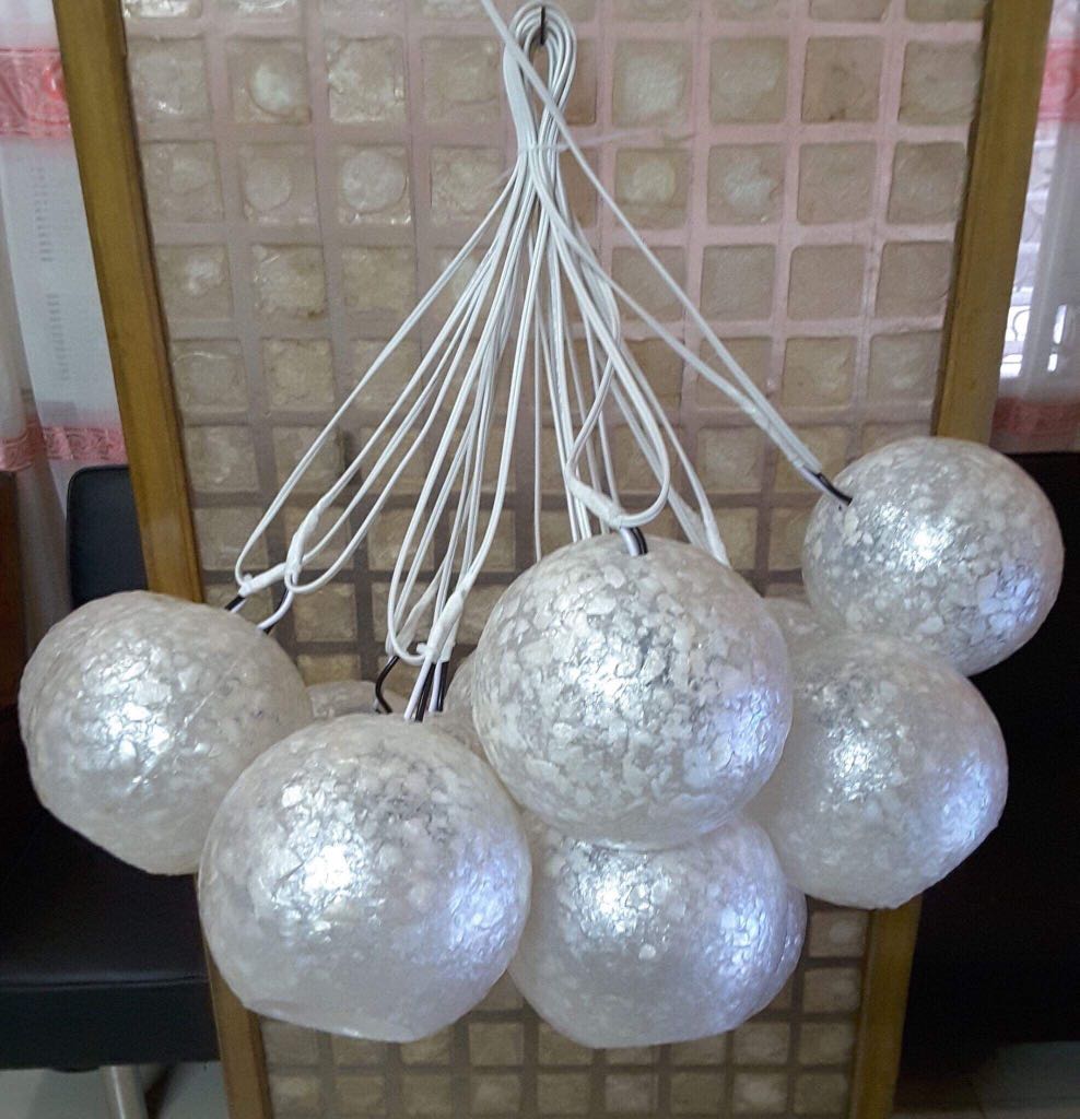 Fiber Balls with Lights, Furniture & Home Living, Lighting & Fans ...