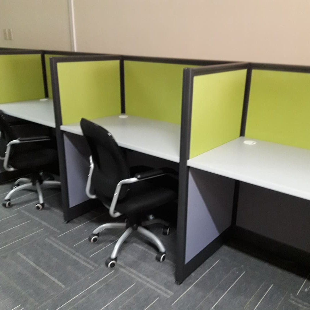 Modular Office Cubicles 120cm Height Full Fabric, Furniture & Home ...