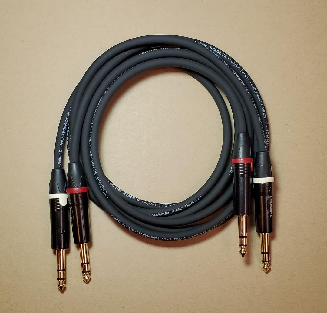 Monitor / Active Monitor Speaker Cables, balanced, TRS to TRS, 5 feet ...