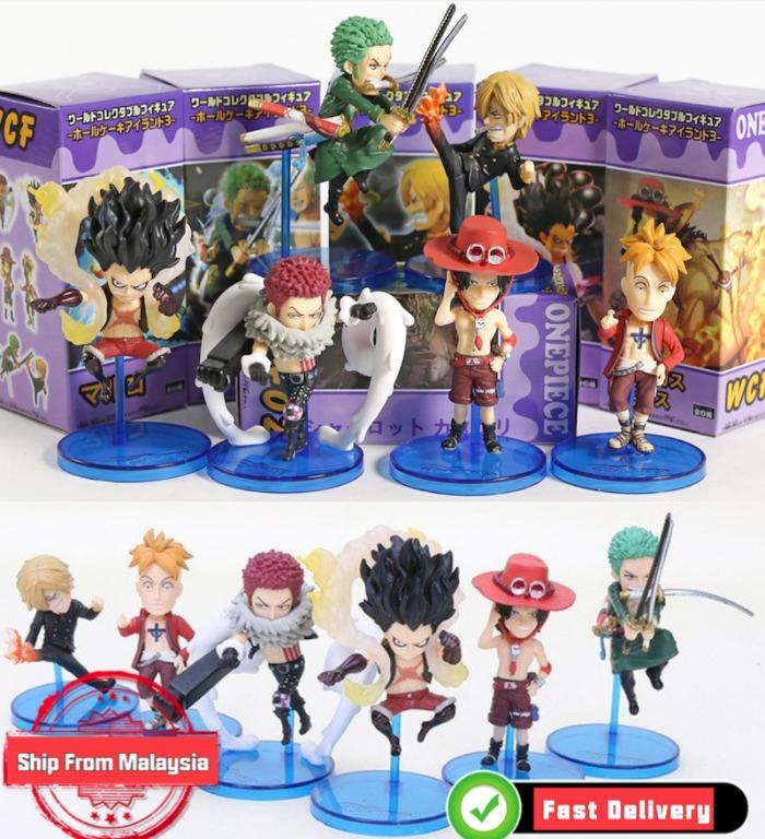 One Piece WCF Luffy Snake Man Ace Sanji Zoro Katakuri Marco PVC Figures Toys 6pcs/set, Hobbies ...