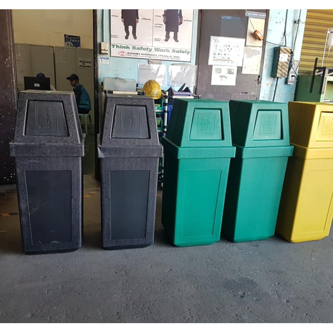 Plastic waste segregation trash bin, Furniture & Home Living, Cleaning ...